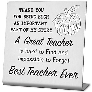 Teacher Definition Gift For Office Desk Sign, Teacher Thank You Appreciation Week Gifts for Graduation Retirement End Of Season Christmas Teacher's Day Birthday Gift From Student Coworker ter2