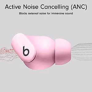 Beats Studio Buds - True Wireless Noise Cancelling Earbuds - Compatible with Apple & Android, Built-in Microphone, IPX4 Rating, Sweat Resistant Earphones, Class 1 Bluetooth Headphones - Sunset Pink