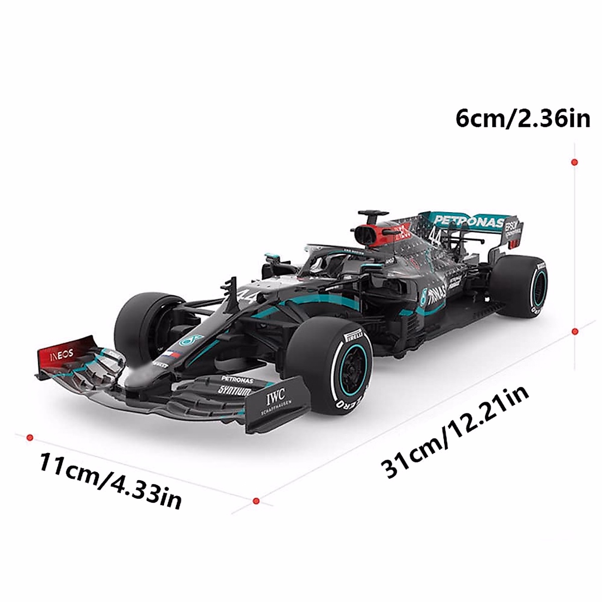 HEBXMF RC Truck 2.4GHz Electric Remote Control Car, 1/18 Scale F1 Racing Car, Strong Magnetic Power Motor Drifting RC Vehicle TPR Hollow Tire The Best Gift for Teenagers
