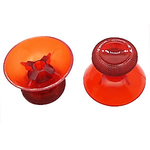 Replacement Thumbsticks,Analog Thumb Sticks Grips for Xbox One Controller - 6PCS (Transparent Red)