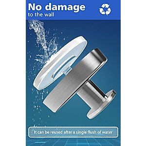 4 Pcs Suction Cup Hooks for Shower, No Drill Suction Cup Towel Hook Shower Hooks for Inside Shower, Stainless Steel Shower Hooks for Towel, Bathrobe and Loofah, 11.02 Lbs Towel Hooks