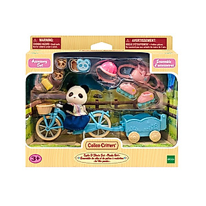 Calico Critters Pookie Panda Girl's Cycle & Skate Set, Dollhouse Playset with Figure and Accessories