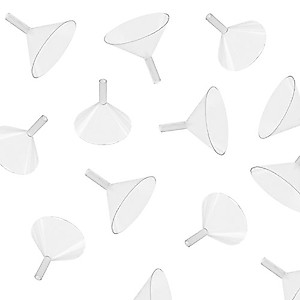 Small Clear Plastic Mini Funnels for Arts & Crafts Supplies by (12 Pack)