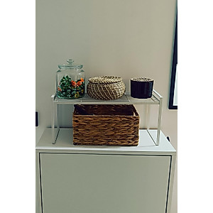 Countertop Organizer and Storage Shelf Rack for Kitchen, Cabinet, Pantry, Office and Bathroom. Rust Resistant and Non Slip (White, L20 W8.25 H9.5)