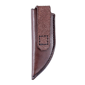 Leather Knife Sheath Kit - Premium - (Fits Up To 5.0 Inch Blades) - 8-9oz Cowhide Leather - (Espresso) - USA Made - With Integrated Belt Loop