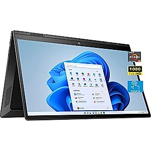 HP Envy x360 2-in-1 15.6" FHD Touchscreen Laptop, AMD Ryzen 5 5625U, 16GB RAM 512GB SSD, Wi-Fi, Bluetooth, HDMI, Webcam, Backlit Keyboard, Windows 11 Home, Nightfall Black