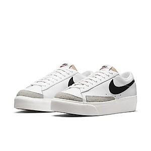 Nike Womens WMNS Blazer Low Platform DJ0292 101 - Size 7.5W White/Black