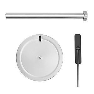 LEISURESHARE Paper Towel Holder Countertop, Stainless Steel Standing Paper Towel Roll Holder for Kitchen Bathroom, with Weighted Base for One-Handed Operation(Silver Fine Packaging)