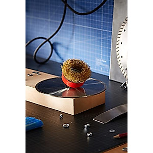 Bosch X-LOCK 2608620730 Cup Wire Brush (Cup Shape, 3.0 inches (75 mm), Brass 0.01 inches (0.3 mm), Straight, 1 Piece)
