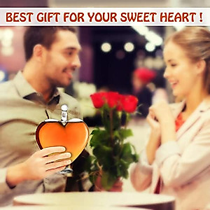 The Diamond Glassware Heart Decanter - Drink Pourer for Bourbon, Whiskey, Vodka, Brandy, Cognac - Clear, Airtight Container for Liquor & Whiskey- Fancy Handmade Barware Gift & Accessories for Women