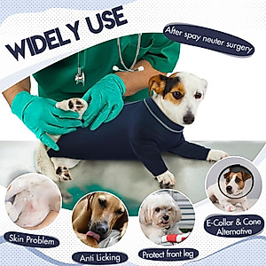 IDOMIK Dog Recovery Suit,Comfy Surgical Recovery Suit for Dogs,Dog Spay Recovery Suit Female with Zipper,Surgical Onesie for Dogs Surgery Suit Male Neuter,Dog Surgery Recovery Sleeve for Front Legs,XL