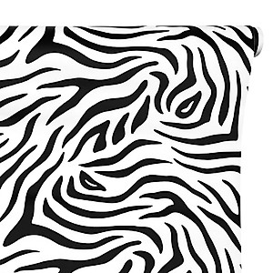 SimpleLife4U Self Adhesive Furniture Protect Paper Moisture Proof Shelf Liner 300cm,Zebra Stripe Valentine's Day Gift