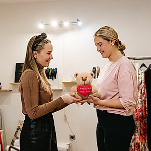 Valentines Day Gifts for Her Wife Fiancée Girlfriend,10 inch Valentines Day Teddy Bear Romantic Naughty Gifts for Her Women Mom Kids,Funny Plush Stuffed Animals Gifts for Birthday Wedding Anniversary