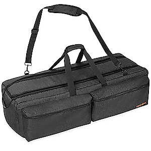 TORIBIO Telescope Case Bag, 35" Padded Storage Bag and Telescope Carrying Case for Telescope, Telescope Travel Bag with Pockets & Buckled Straps to Easily Secure Optical Tube & Tripod