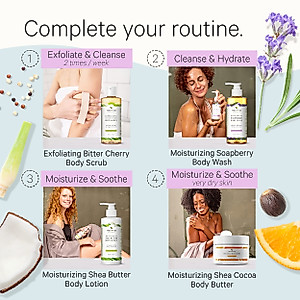 Tree to Tub Lavender Body Wash for Sensitive Skin & Dry Skin - pH Balanced Moisturizing Body Wash, Hydrating Sulfate Free Vegan Body Soap for Women & Men w/Organic Shea Butter, All Natural Aloe Vera