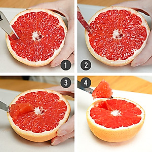 Better Houseware Grapefruit Spoon and Knife Set - Stainless Steel Knife w/Nylon Handle, Serrated Edge, Dishwasher Safe | Kitchen Utensils