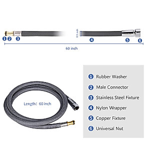 Replacement Hose kit for Moen Kitchen Faucets (Pullout 159560)