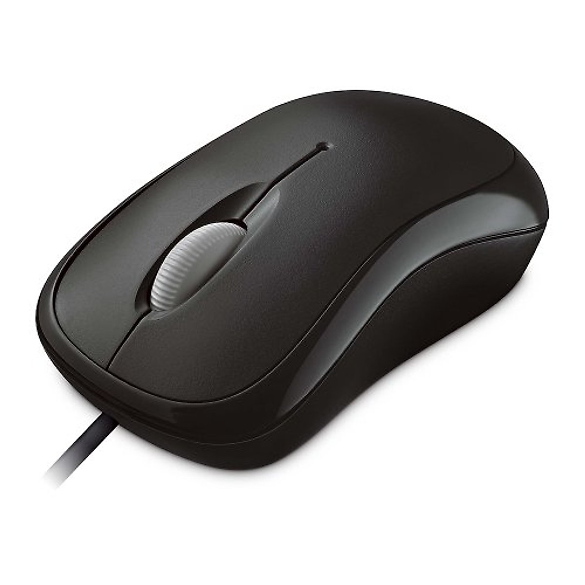 Microsoft Basic Optical Mouse - Black. Comfortable, Right/Left Hand Use, Ergonomic Design, Wired USB Mouse, for PC/Laptop/Desktop