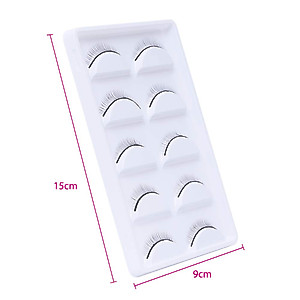 Practice Lashes for Lash Extensions FADLASH 25 Pairs Self Adhesive Eyelashes Lash Extension Strip Eyelashes for Lash Mannequin Head Eyelash Extension Supplies Black