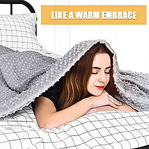 FUTADA Duvet Cover for Weighted Blanket 60” x 80” , Premium Super Soft Minky Dot, Fit for Queen Size Heavy Blanket, Zipper Minky Microfiber Covers, Removable Duvet Cover Only