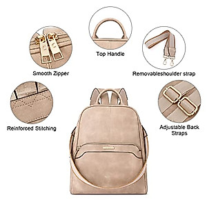 CLUCI Womens Backpack Purse Leather Backpack Travel Purse Convertible Ladies Designer College Work Daypack Shoulder Bags