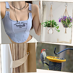 90Pcs 6 Sizes Silver Metal O Rings Multi-Purpose Heavy Duty Round Ring for Hardware Bags Belts Dog Leashes Hanging Basket DIY Craft Supplies, 15mm, 20mm, 25mm, 32mm, 38mm, 50mm