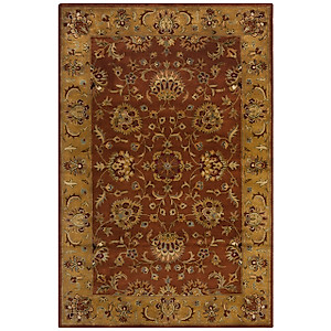 SAFAVIEH Heritage Collection Area Rug - 9'6" x 13'6", Blue & Gold, Handmade Traditional Oriental Wool, Ideal for High Traffic Areas in Living Room, Bedroom (HG958A)