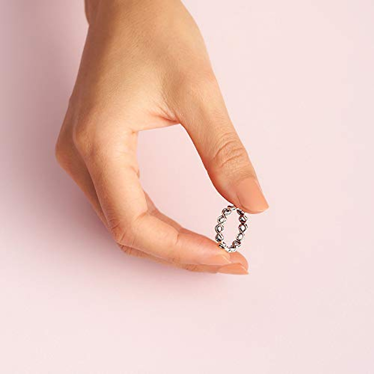 Pandora Simple Infinity Band Ring - Sterling Silver Ring for Women - Layering or Stackable Ring - Gift for Her - Sterling Silver - Size 7