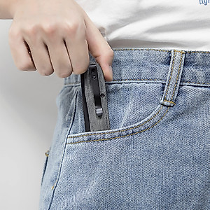 Kizer Genie EDC Knife, Black N690 Steel Reverse Tanto Blade, Black Micarta Folding Knife, V4545E1