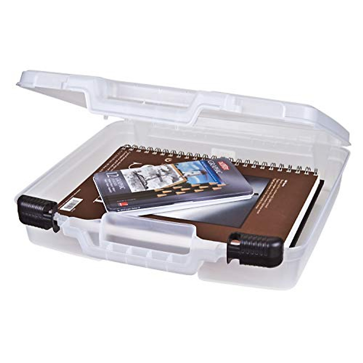 ArtBin 6960AB Quick View Deep Base Carrying Case, Portable Art & Craft Storage Box, 14.5" x 15", Clear