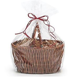 Extra Large Jumbo Cellophane Bags Gift Basket- 30 x 40 Inch with Gift Tags - 25 Pack A1 bakery supplies