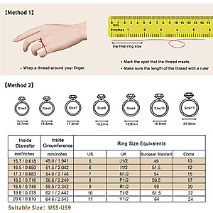 JO WISDOM Women Ring,925 Sterling Silver Heart Engagement Wedding Anniversary Promise Ring with with 7mm 5A Cubic Zirconia ring size7