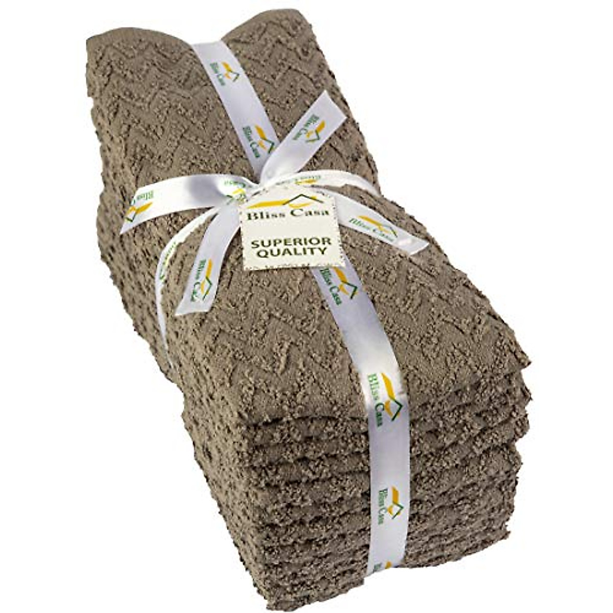 Bliss Casa Kitchen Towels and Dish Cloth Set (12 Pack, 15 x 25 Inch) – 100% Cotton Dish Towels for Kitchen Soft and Highly Absorbent – Tea Towels and Bar Towels for Daily Use