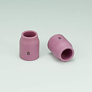 RIVERWELD TIG Gas Lens Alumina Nozzle Ceramic Cup 53N61S (#8 1/2") Fit PTA DB SR WP 9 17 18 20 25 26 TIG Welding Torch 10pk