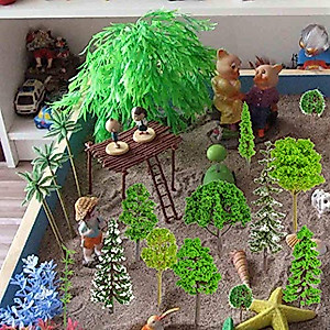 30pcs Model Trees Train Railroad Scenery Architecture Trees, Mixed Model Tree Fake Trees for DIY Crafts Building Model Scenery Landscape Decoration 1.5-7.9 inch(4 -20cm)