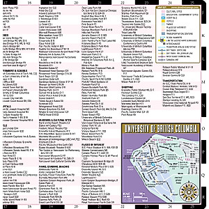 Streetwise Vancouver Map - Laminated City Center Street Map of Vancouver, Canada