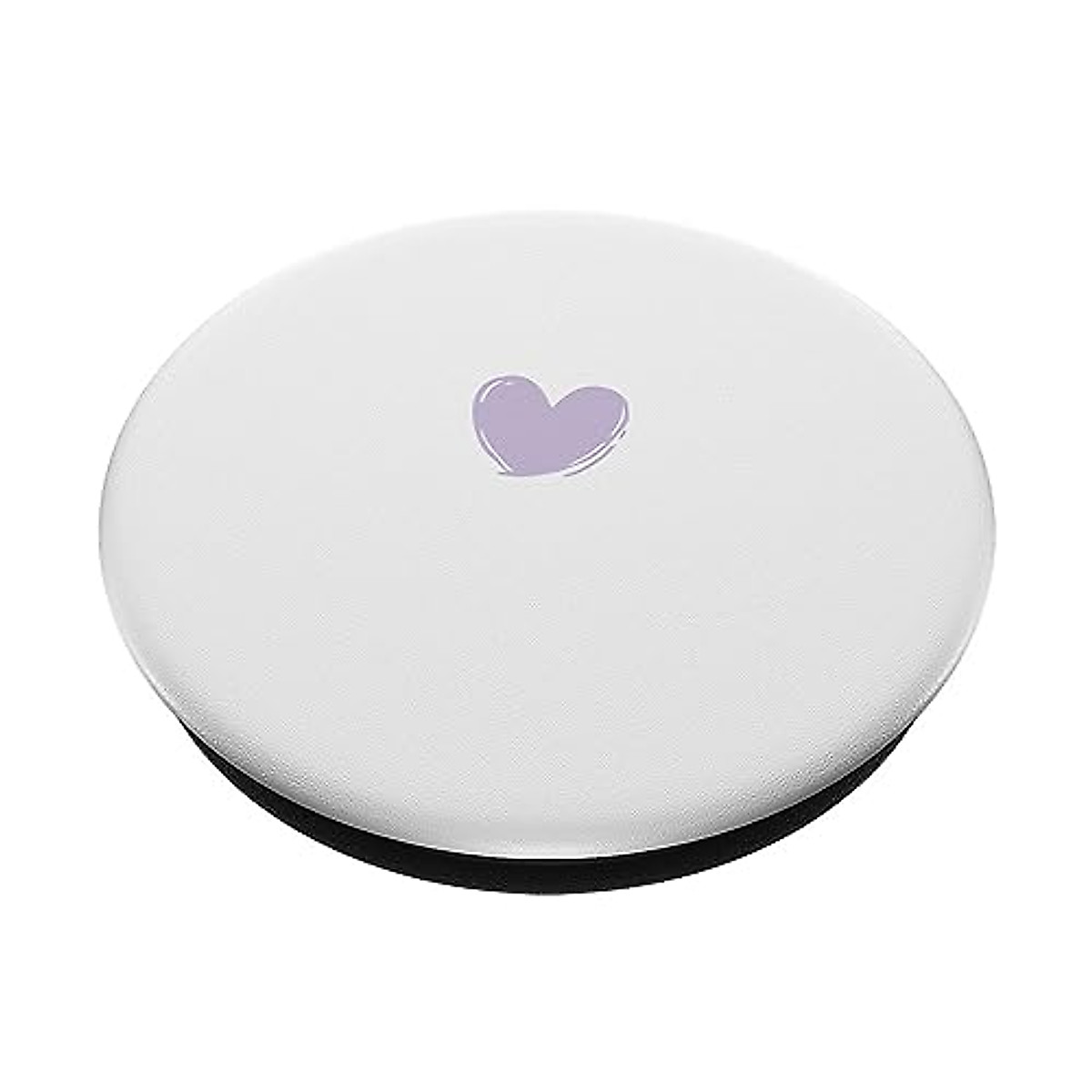 Light Pastel Purple White Minimalist Heart PopSockets Standard PopGrip