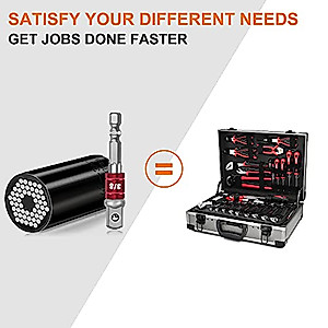 KIWOEN Universal Socket Tools Gifts for Men, Socket Set Grip (7-19mm) Multi-Function Power Drill Adapter,Christmas Gifts Cool Stuff Gadgets for Dad/Father,Boyfriend,Husband,DIY Handyman,Him,Wome
