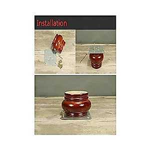 Mysummer 4PCS Round Furniture Bun Feet Replacement for Armchair Couch Sofa Cabinet Chair Loveseat Ottoman Dresser Legs … (Creamy White)