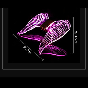 QUOXO Wings Bottle Lights LED Strobe Baton, Champagne Sparkler Light Flash Stick Service Bottle Topper Lamp for Bar Party Club (Pink)