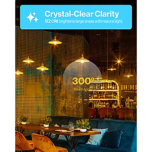 Sunco 6 Pack 60W Vintage LED Edison Bulbs Equivalent 8.5W CRI92 800 Lumens, Dimmable ST64 Filament 3000K Warm White E26 Medium Base Light Bulbs High Brightness Clear Glass Waterproof UL