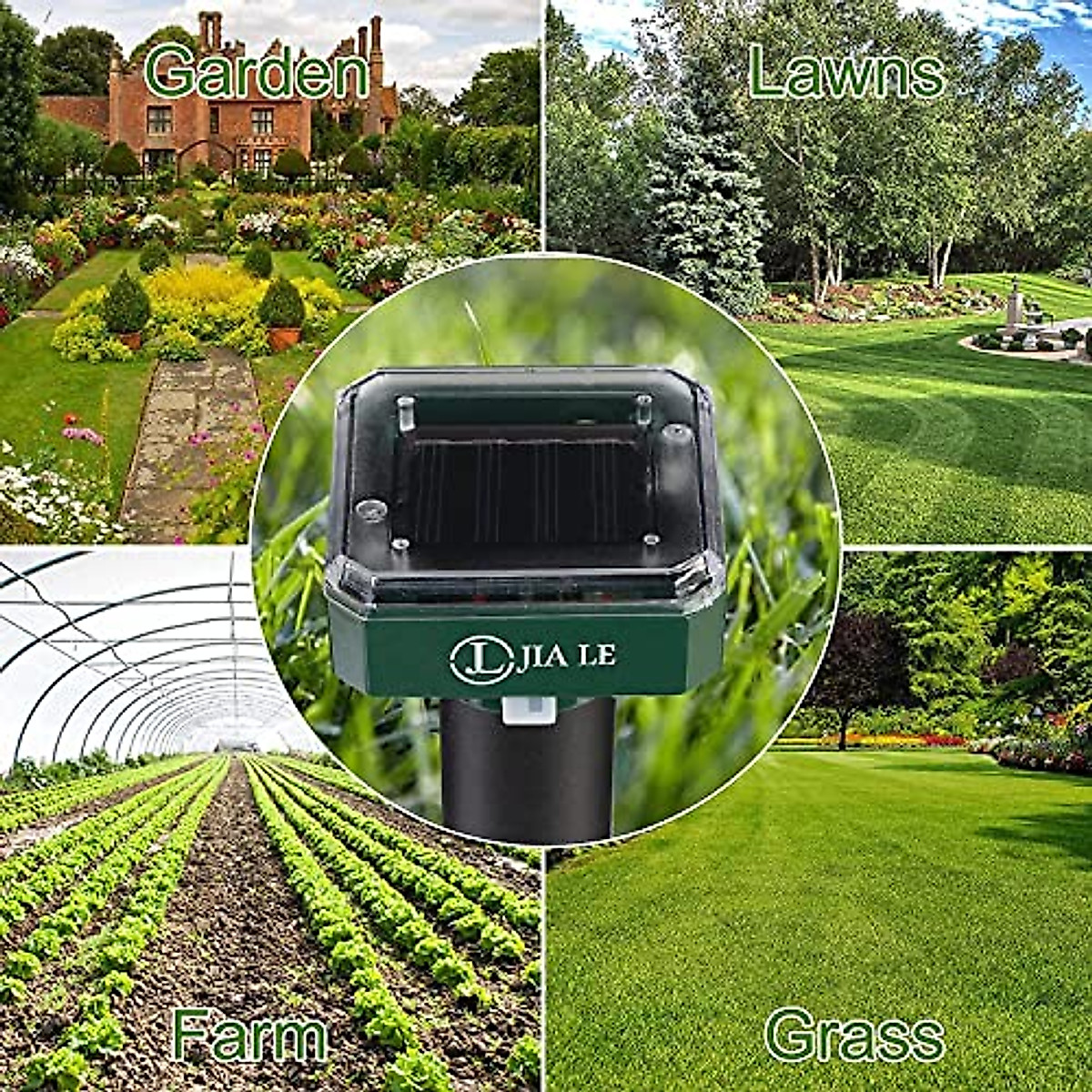 Ultrasonic Mole Repellent, 8 Pack Outdoor Gopher Repellent Solar Powered for Snake, Vole, Groundhog, Waterproof Animal Deterrent Device for Garden and Yard