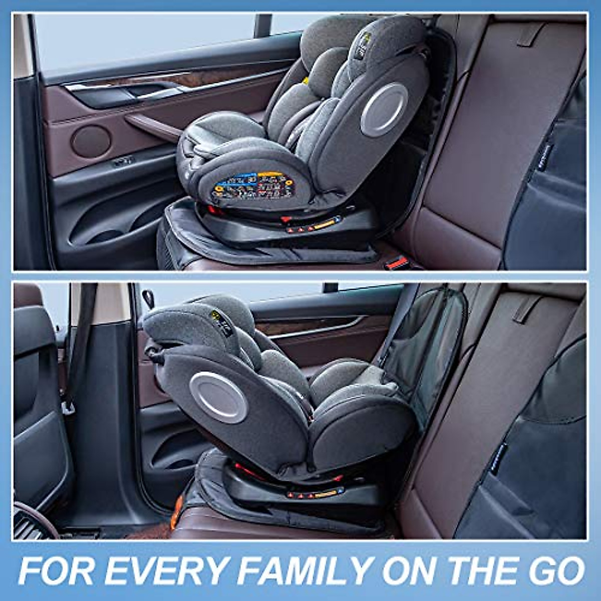 Innokids Car Seat Protector for Child Car Seat, Waterproof Seat Protector with Thick Padding Protects Automotive Vehicle Leather or Cloth Upholstery (1 Pack)