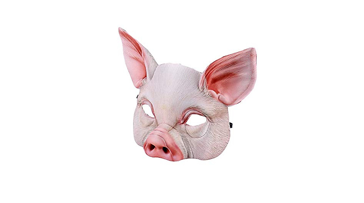 Hosfairy Half Face Pig Mask for Halloween & Cosplay | Durable & Eco ...
