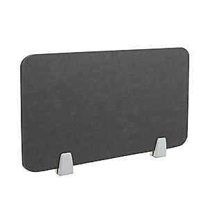 Icegrey Acoustic Desk Divider Privacy Panel Removable Sound Absorbing Desk Partition Board with 2 Clips for Student Call Centers Offices Braries Classrooms Library, Dark Grey, 23.4x15.6