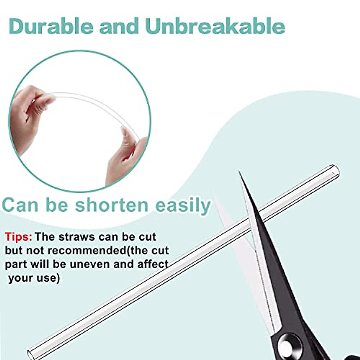 6 Pack Replacement Straws Compatible Stanley 30oz 40oz Tumbler, Plastic Clear Reusable Straws with Cleaning Brush/Straw Tips Cover for Stanley Adventure Travel Tumbler Stanley Cup Accessories (clear)