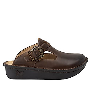 Alegria Women's Classic Oiled Brown Leather Clog 10.5-11 M US