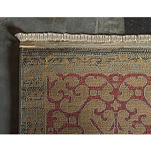 Unique Loom Palace Collection Area Rug - Saray (2' x 3' 1" Rectangle, Light Blue/ Red)