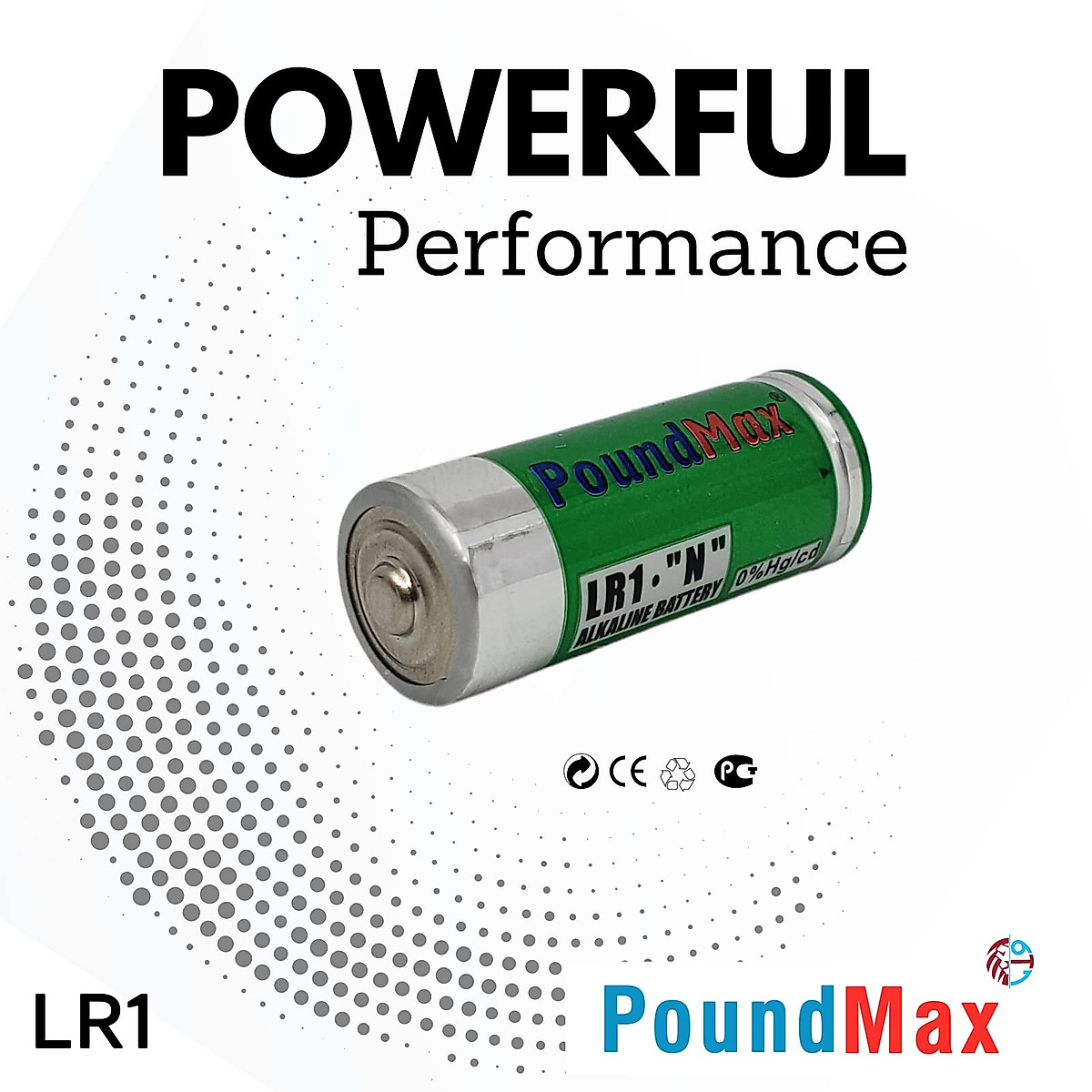 5 X PoundMax 910A LR1 N Type MN9100 1.5V Alkaline Batteries