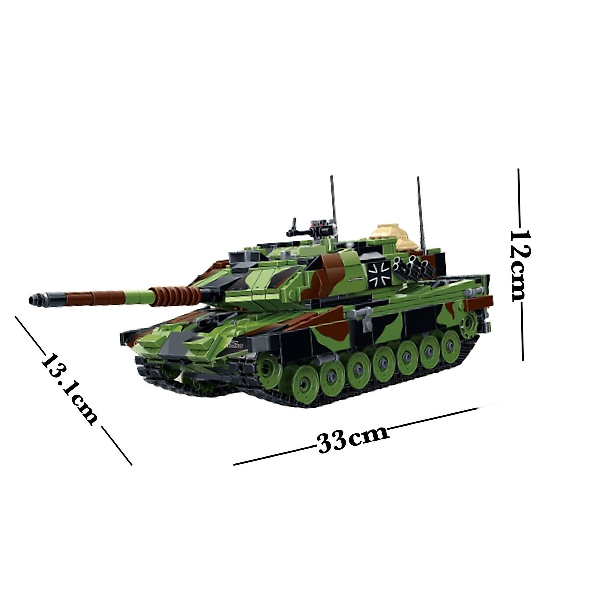 General Jim's Military Themed WW2 Building Blocks Tank Sets for World War 2 Brick Building Enthusiats (Leopard L2A6 Tank)